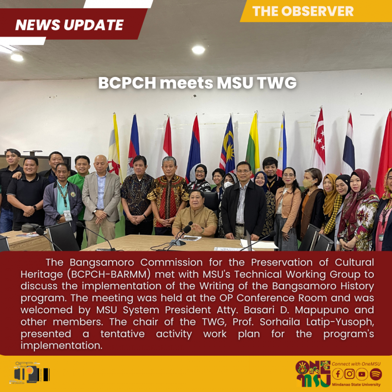BCPCH meets MSU TWG - MSU Main Campus - Marawi City