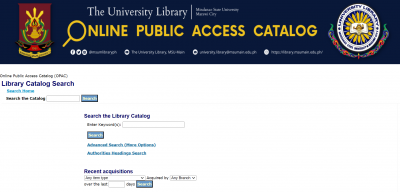 Borrowing of Library Resources – MSU Main Campus – Marawi City