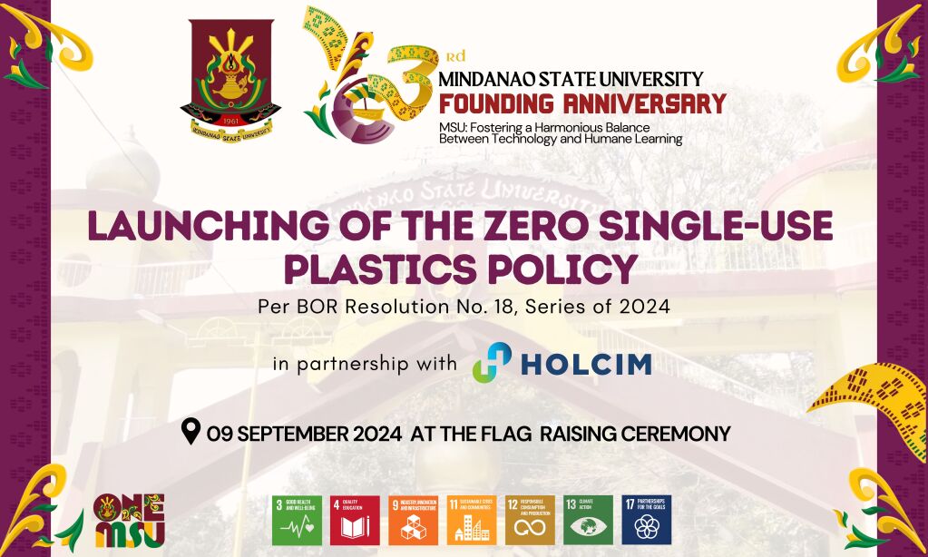 Launching of the Zero Single-Use Plastics Policy - MSU Main Campus ...
