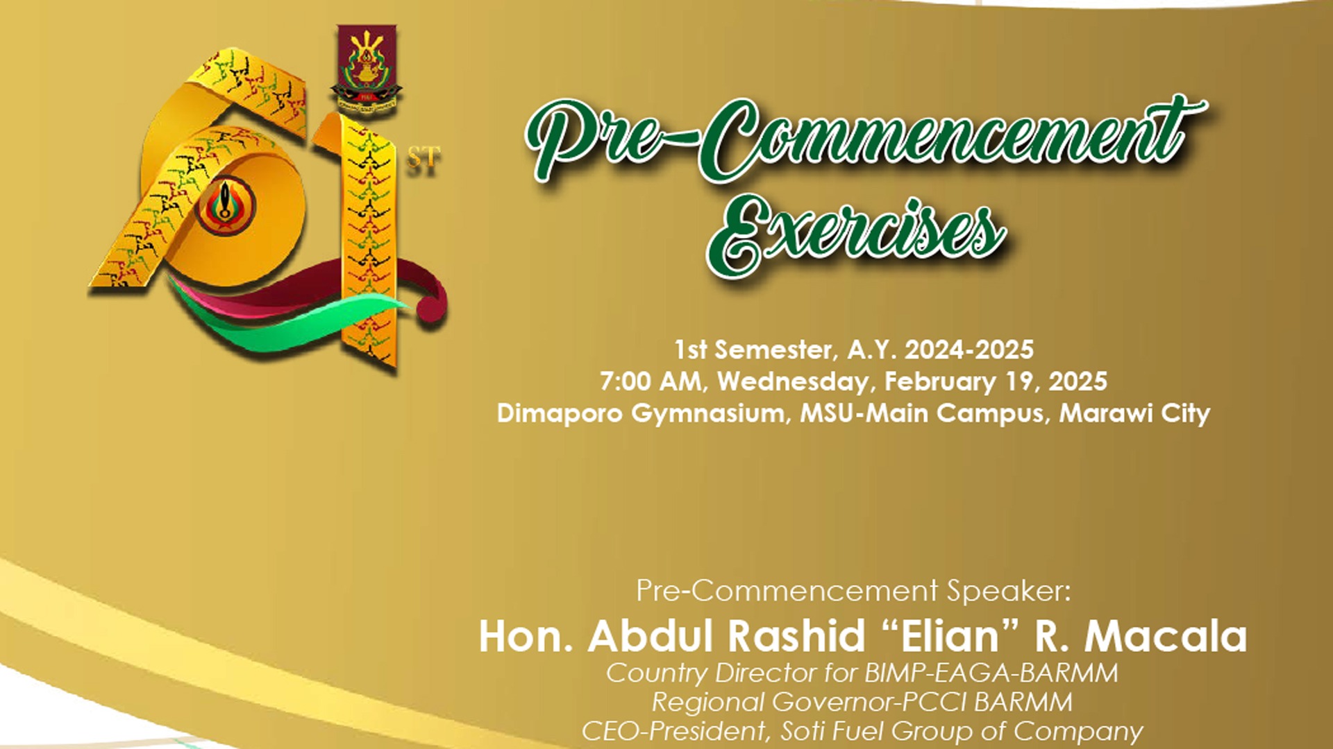 61st Pre-Commencement Exercises Coffee Table Book - MSU Main Campus ...