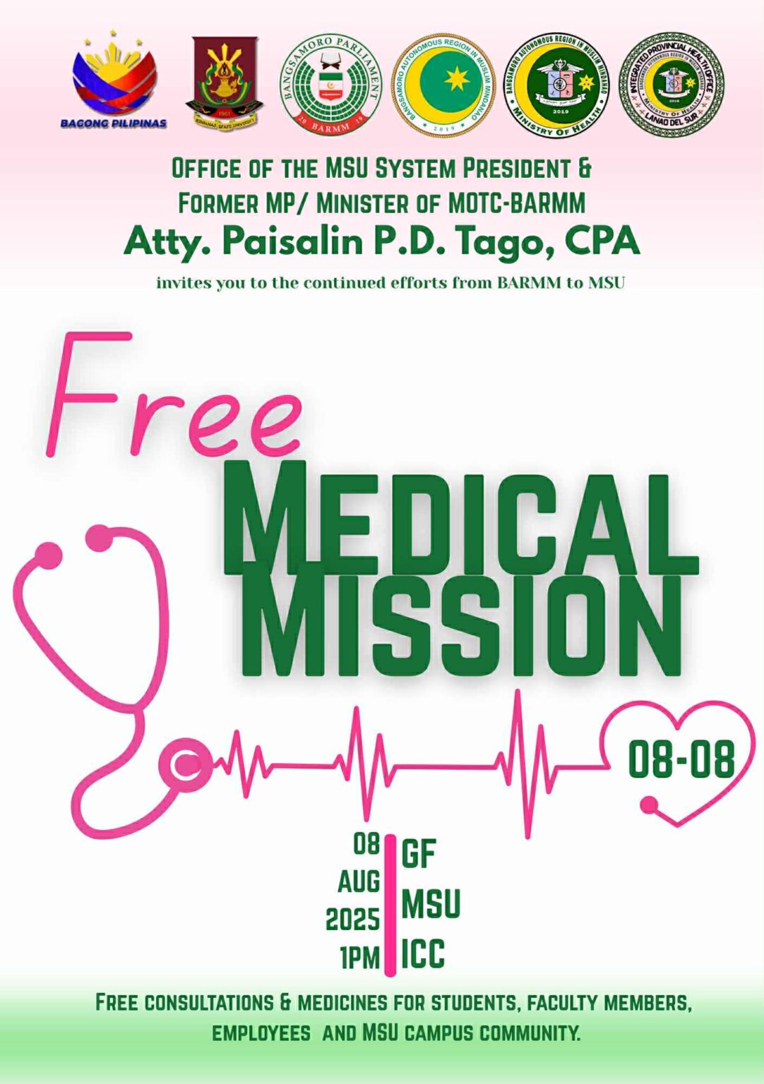 Free Medical Mission - MSU Main Campus - Marawi City